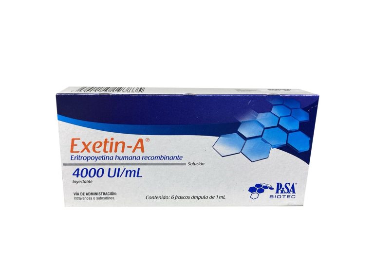 Exetin-A Eritropoyetina 4000 UI C-6 Amp - Aros Medicamentos